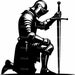 6 SVG Kneeling Knight SVG Cut File – Praying Warrior Silhouette ...
