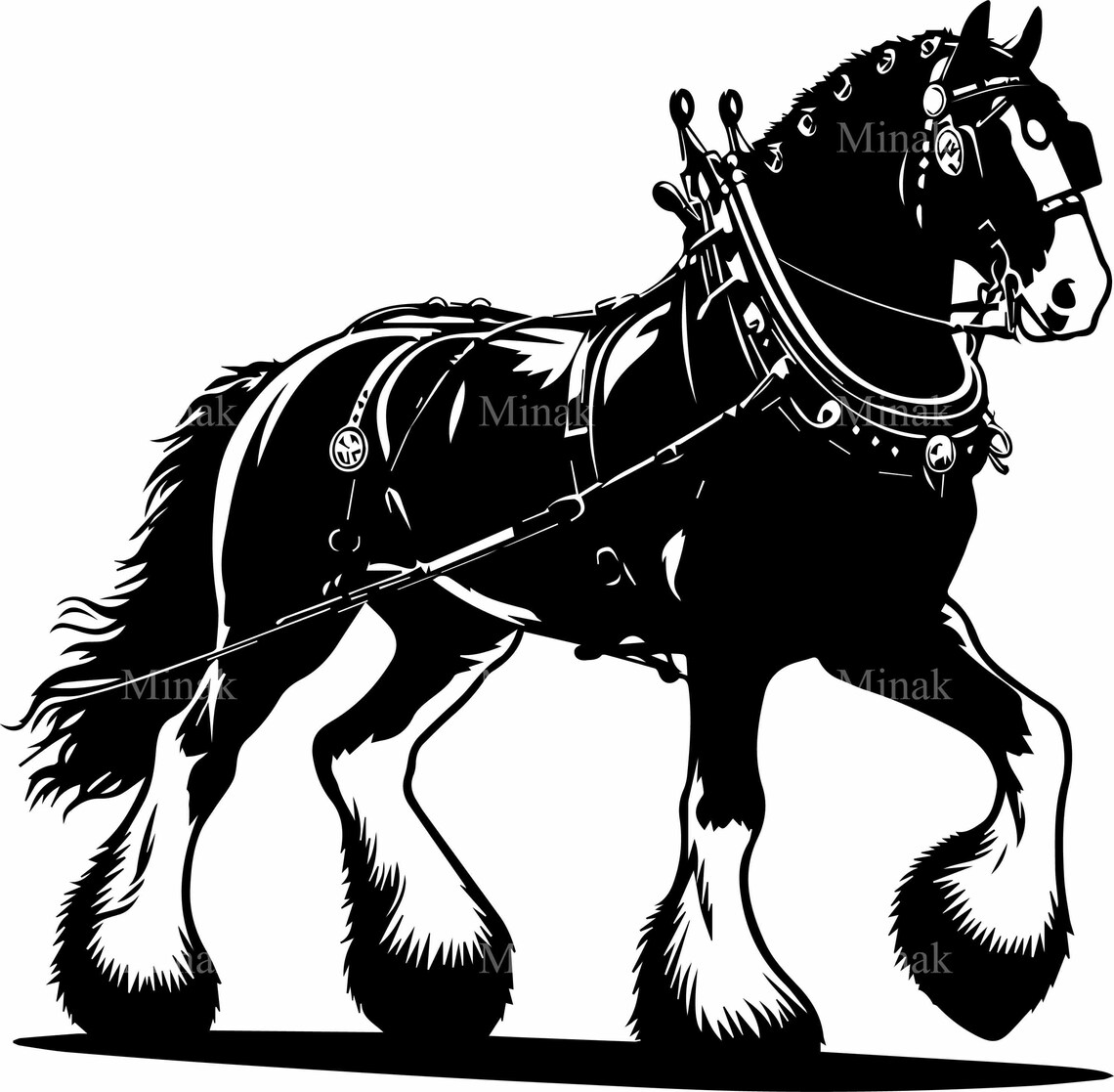 6 SVG Draft Horse Parade SVG | Clydesdale Horse Cut File for Cricut ...