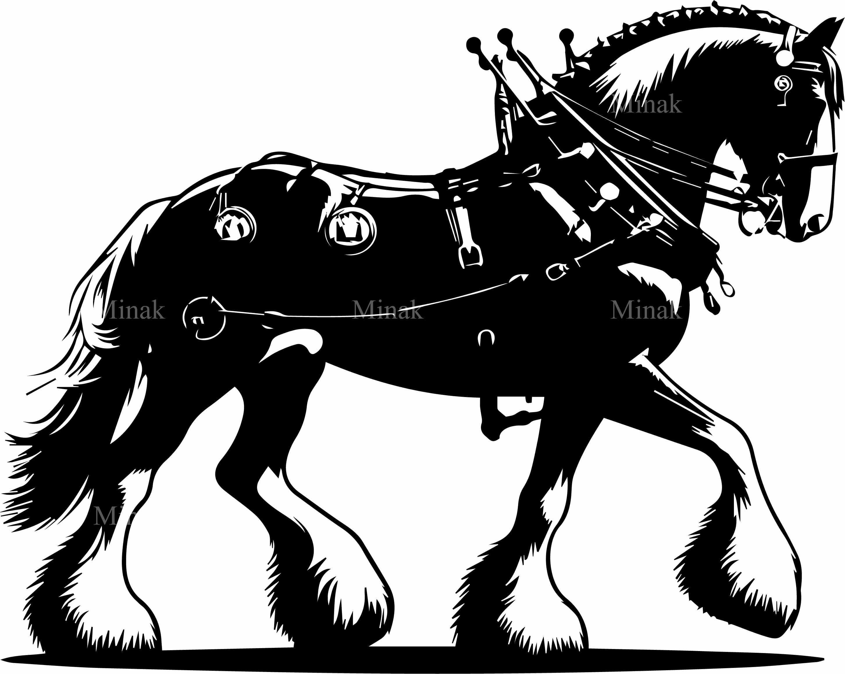 6 SVG Draft Horse Parade SVG | Clydesdale Horse Cut File for Cricut ...