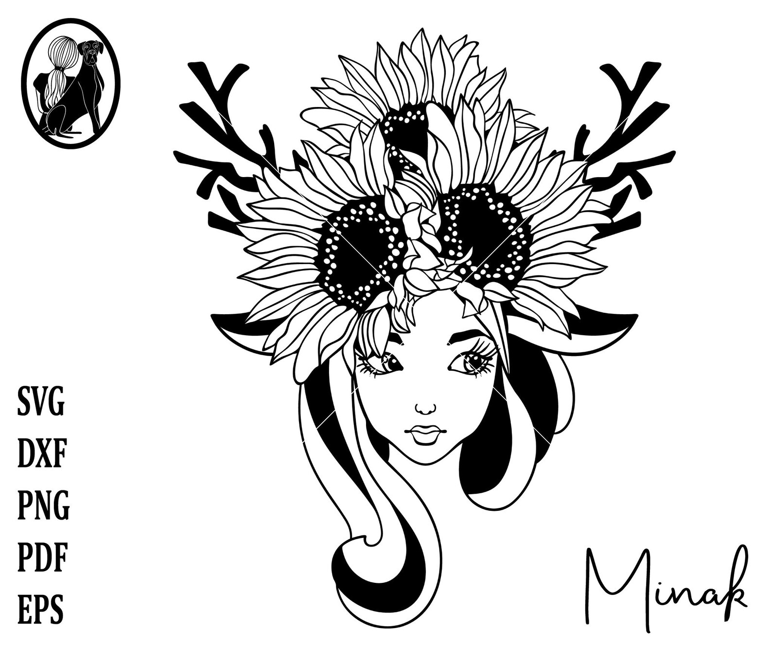 Girl Sunflowers Svg Sunflower Girl Svg Baby Girl Svg | Etsy