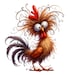 Funny Scruffy Rooster Clipart PNG - 10 Comical Cartoon Chicken With ...