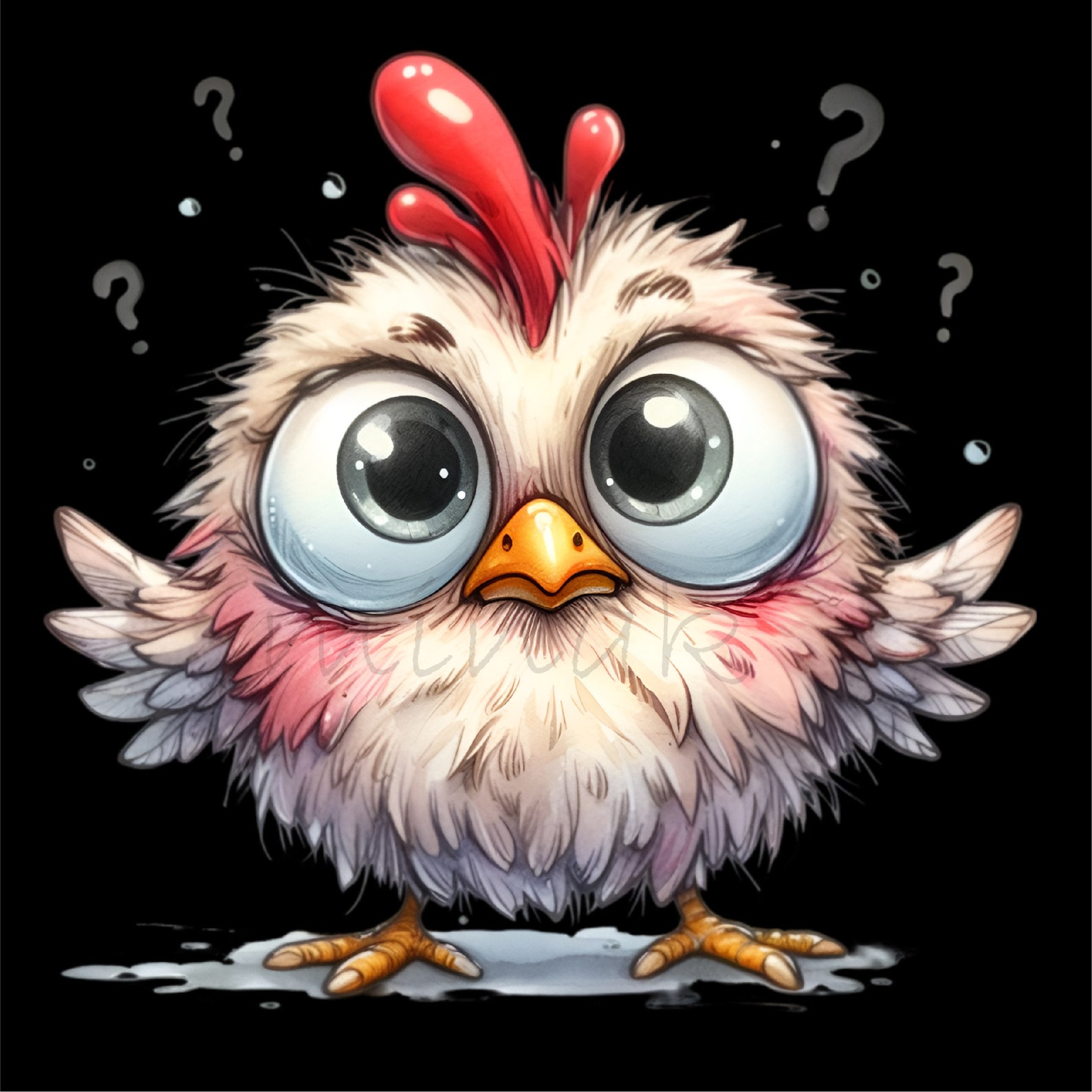 12 PNG Chicken Funny Rooster Clipart, Messy Hair Sublimation, Stressed ...