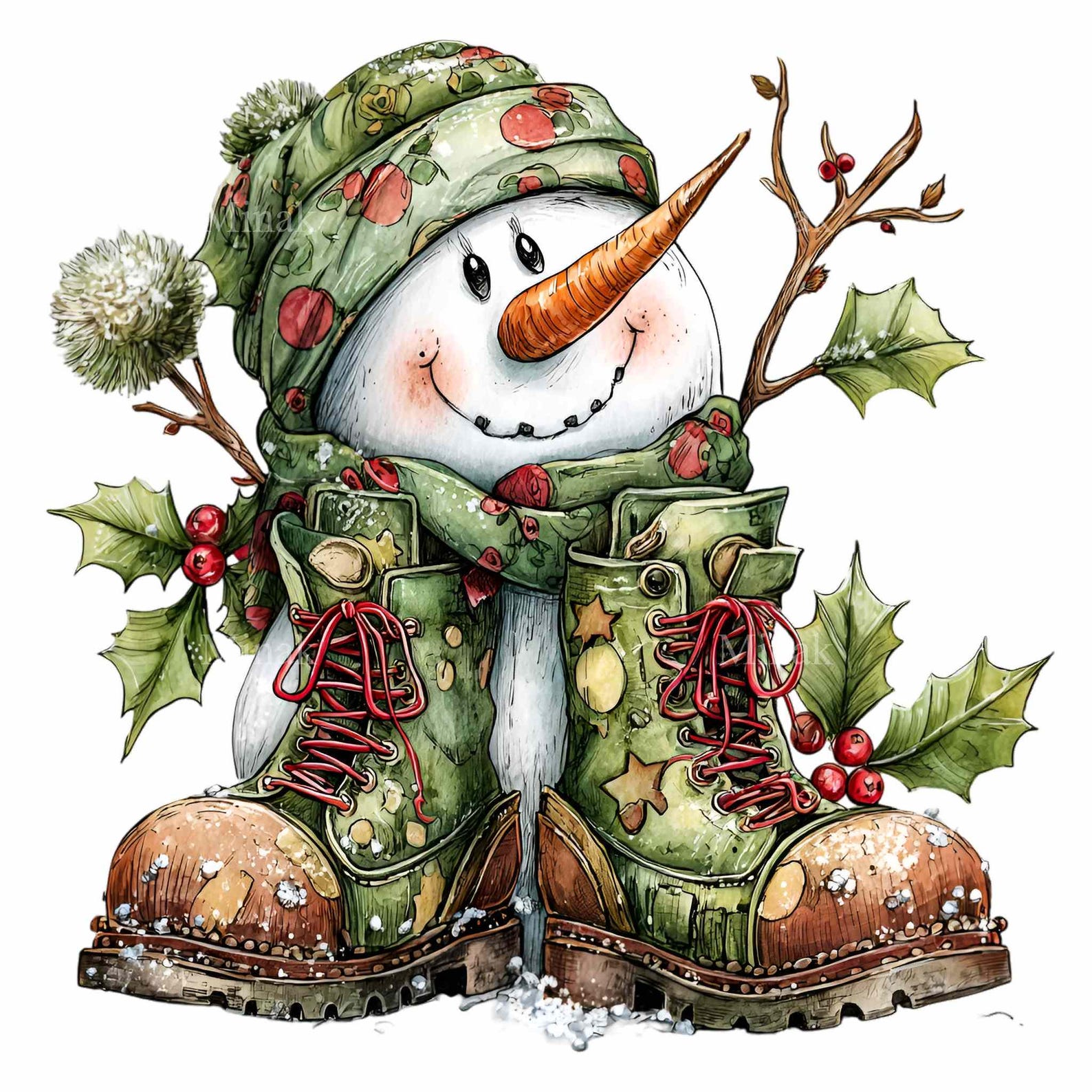18 PNG Christmas Snowman PNG Clipart – Cute Winter Holiday Digital Art ...