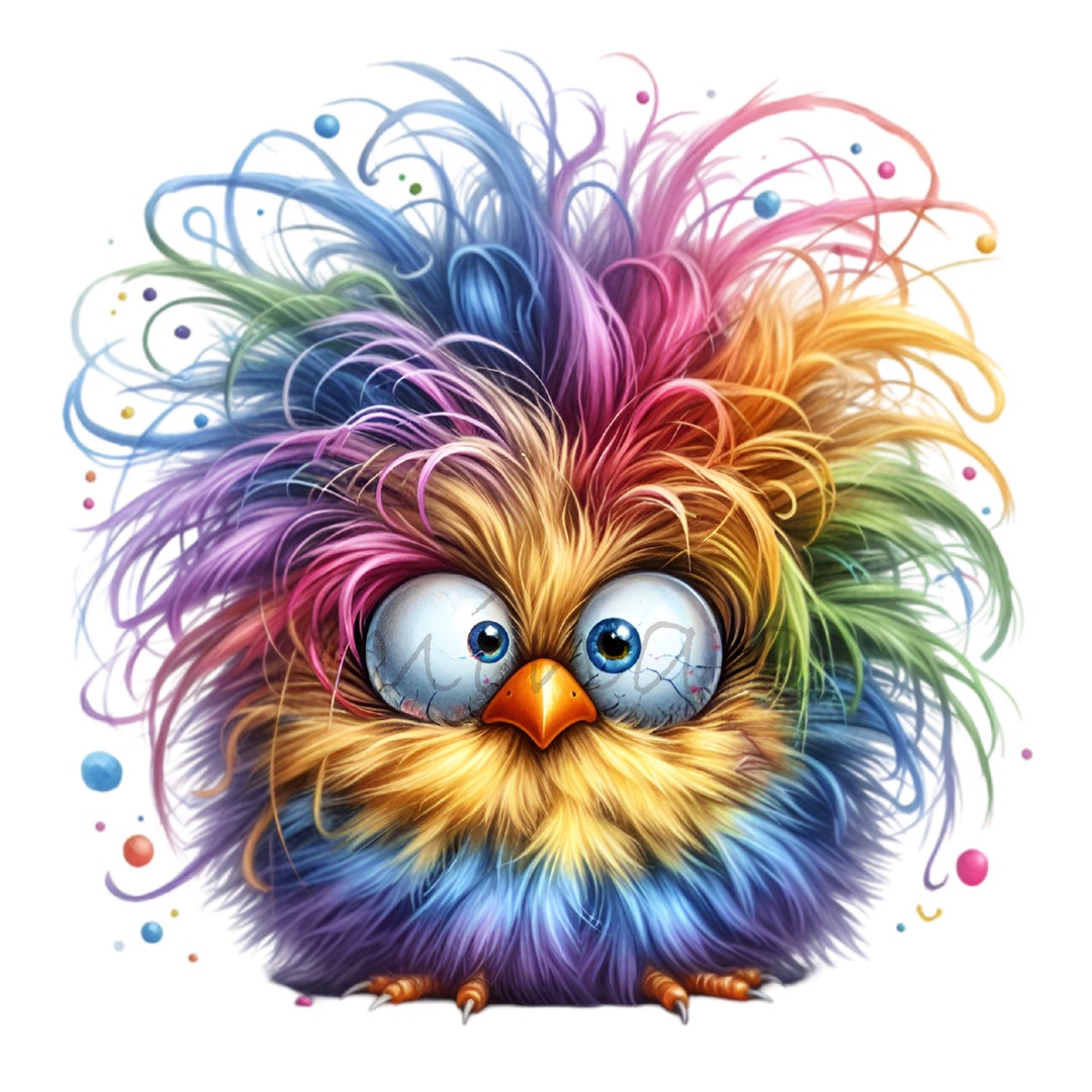 Rainbow Chick Fanny Bird 15 PNG Farm Animal Illustration Clipart ...