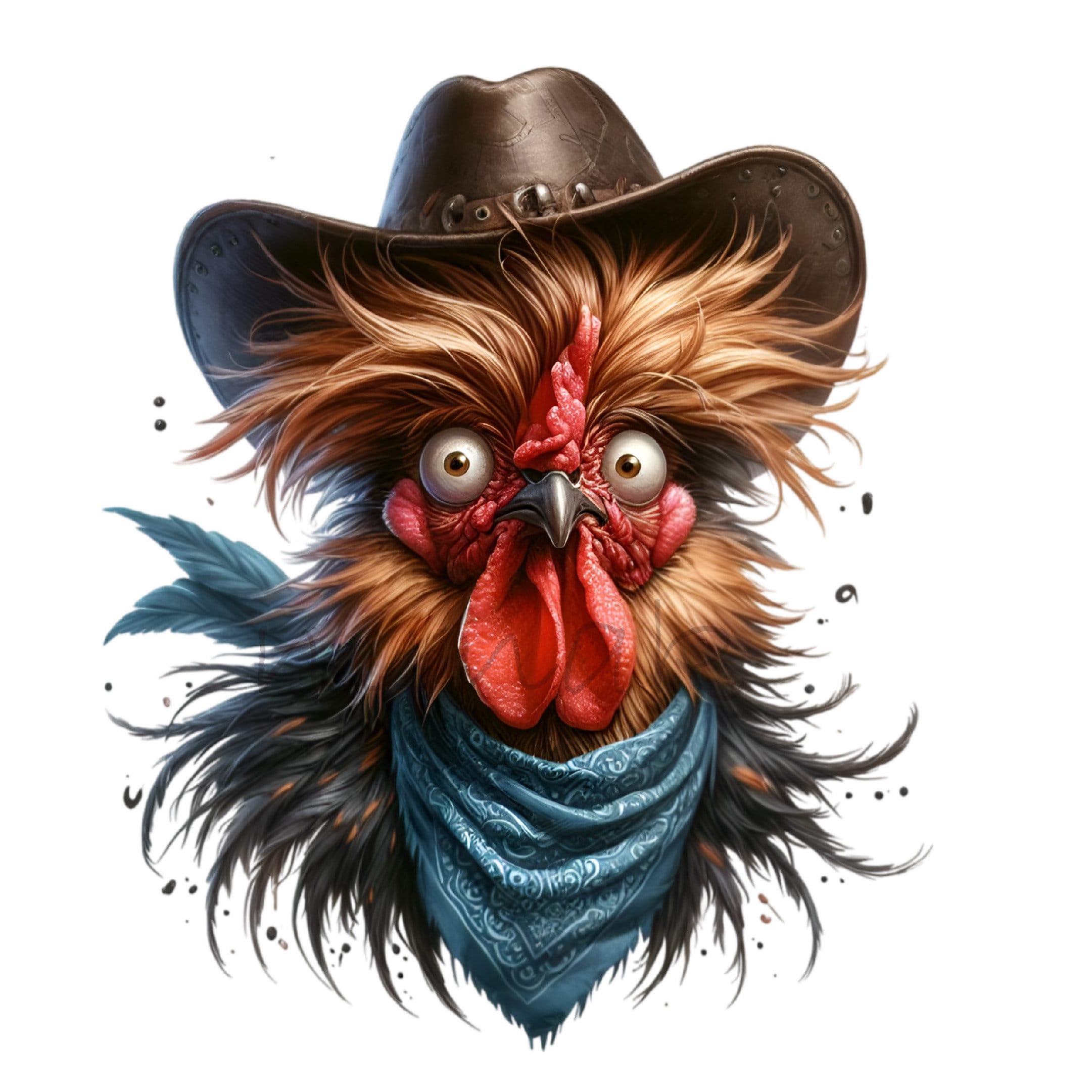 15 PNG Funny Cowboy Rooster Clipart, Western Chicken Hat Bandana - Etsy