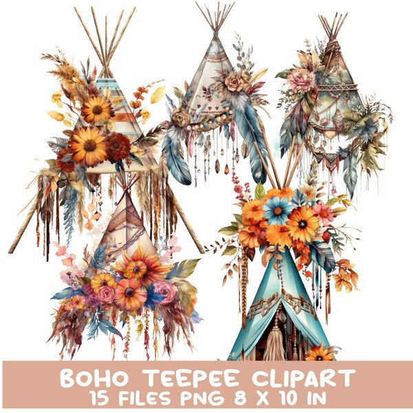 Teepee Clipart - Etsy