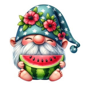 Watermelon Clipart, Melon Clip Art, 10 Gnome Fruit Clipart, Watermelon ...