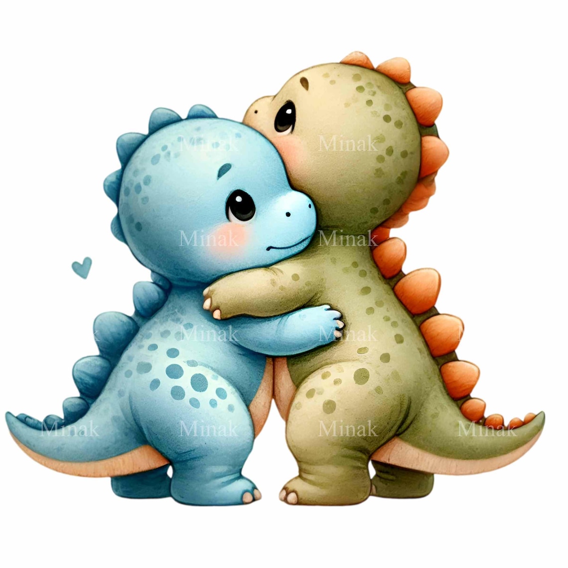 10 PNG Baby Dinosaur Clipart – Hugging Dino Illustration for Kids Decor ...