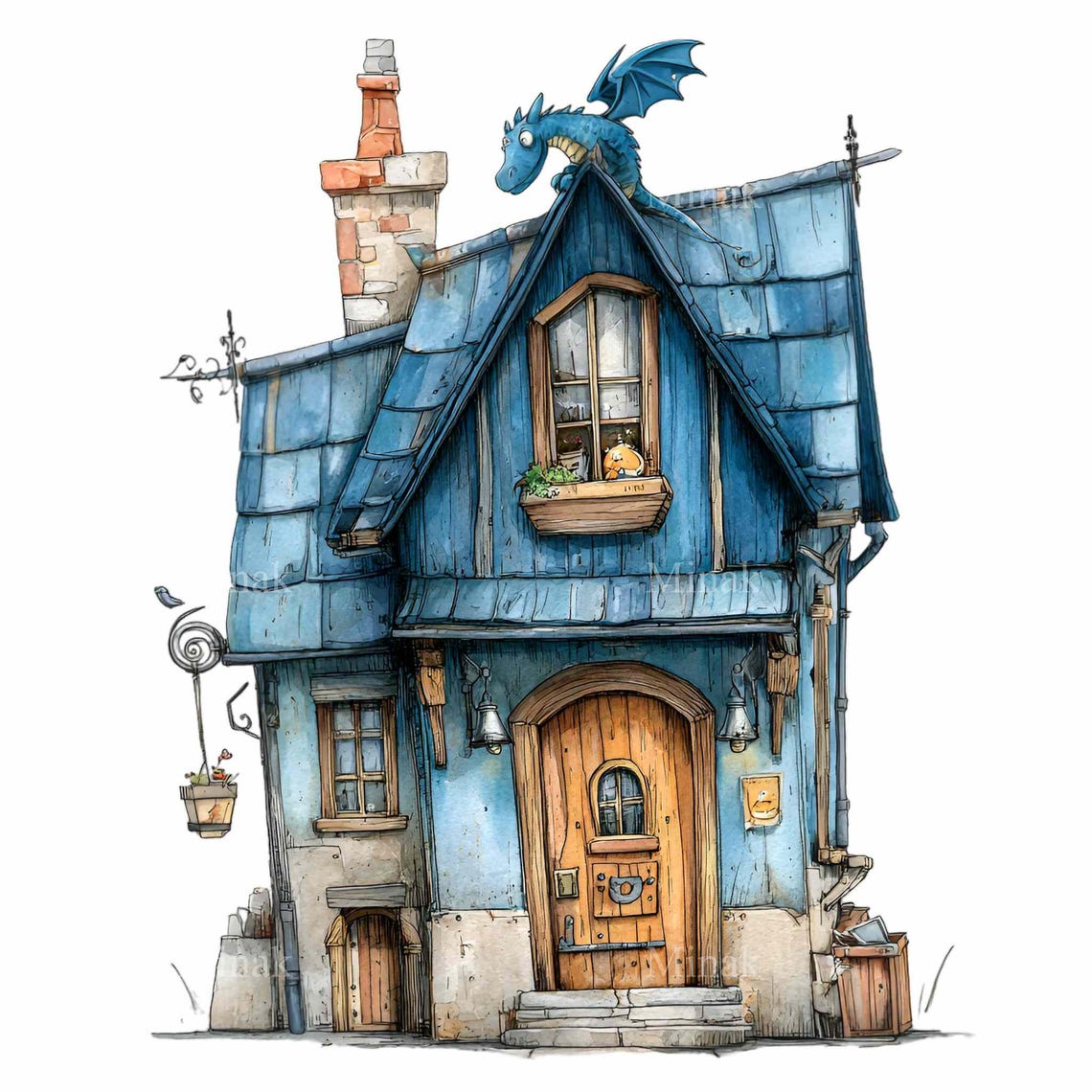 16 PNG Dragon House Fantasy Cottage Clipart, Storybook Medieval Home - Etsy