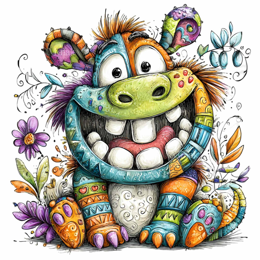 11 PNG Colorful Baby Monster Clipart – Cute Cartoon PNG – Fun Fantasy ...