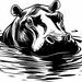 4 SVG Hippo Head SVG – Hippopotamus Face Clipart for Cricut and ...