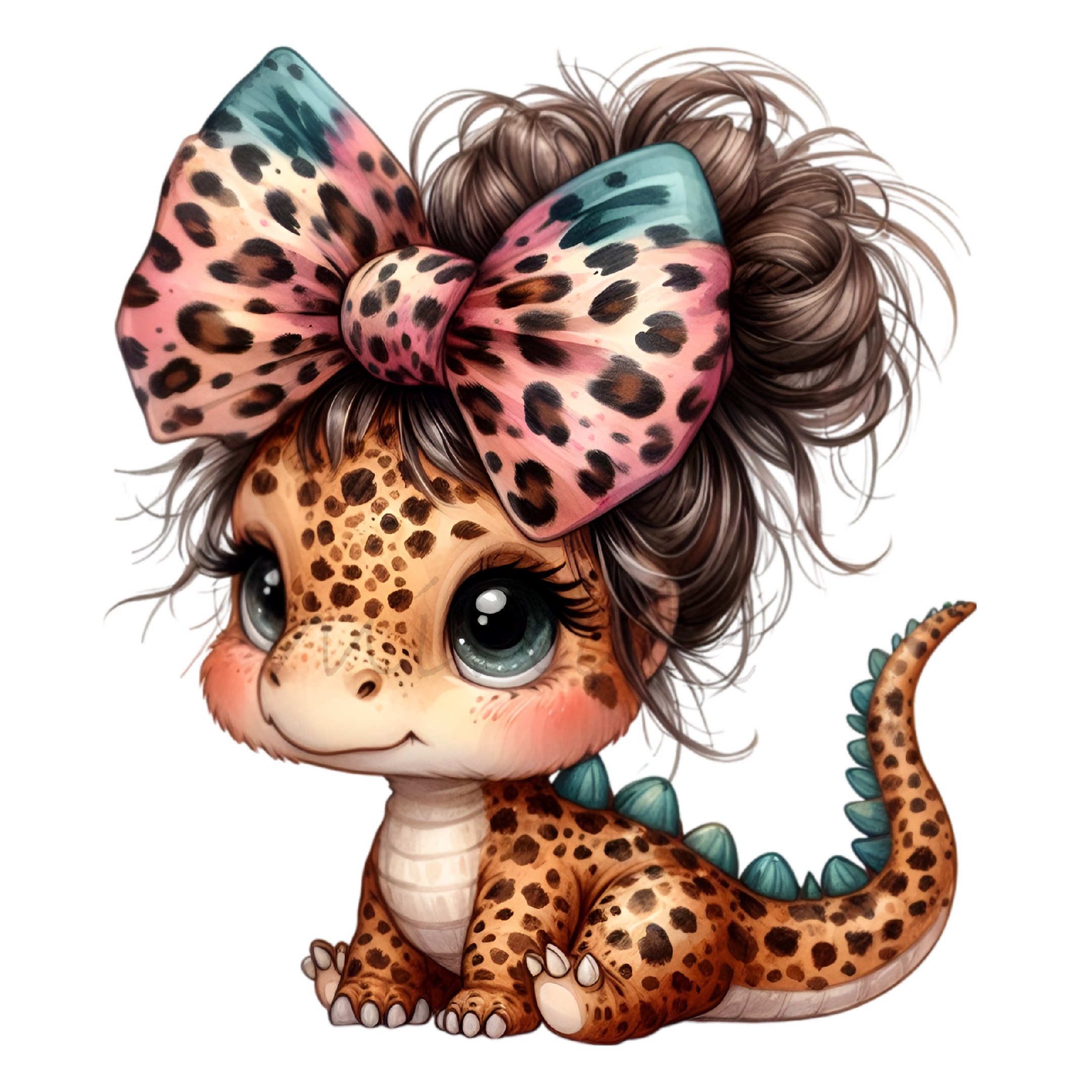 Dinosaur Clip Art, 10 PNG Messy Bun Baby Dinosaur Girl Clipart, Funny ...