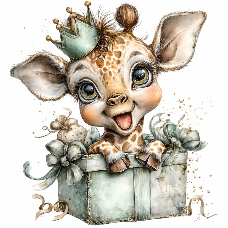 15 PNG Baby Giraffe Clipart – Cute Safari Animal PNG Illustration ...