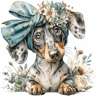 Cute Dachshund Clipart Bundle | Sausage Dog Art | Digital Download for ...