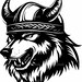 5 Fierce Viking Wolf SVG Cut File - Norse Wolf With Helmet Design for ...