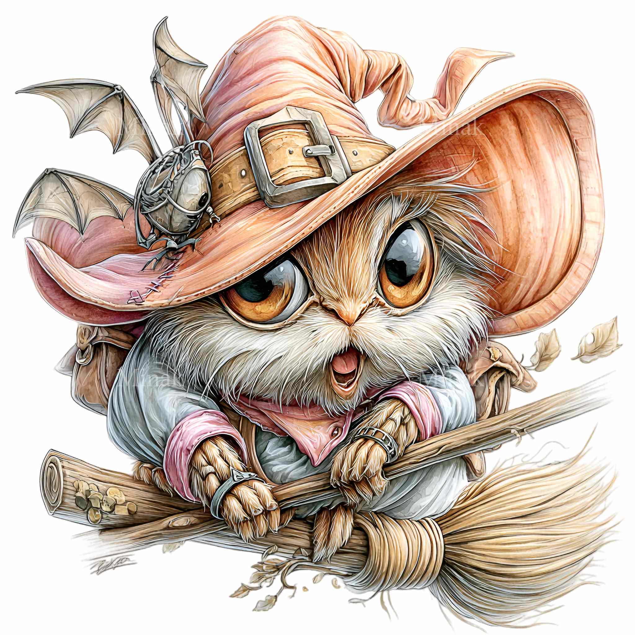 12 PNG Pink Witch Spider Clipart, Halloween Bat Wing Jumping Toad - Etsy