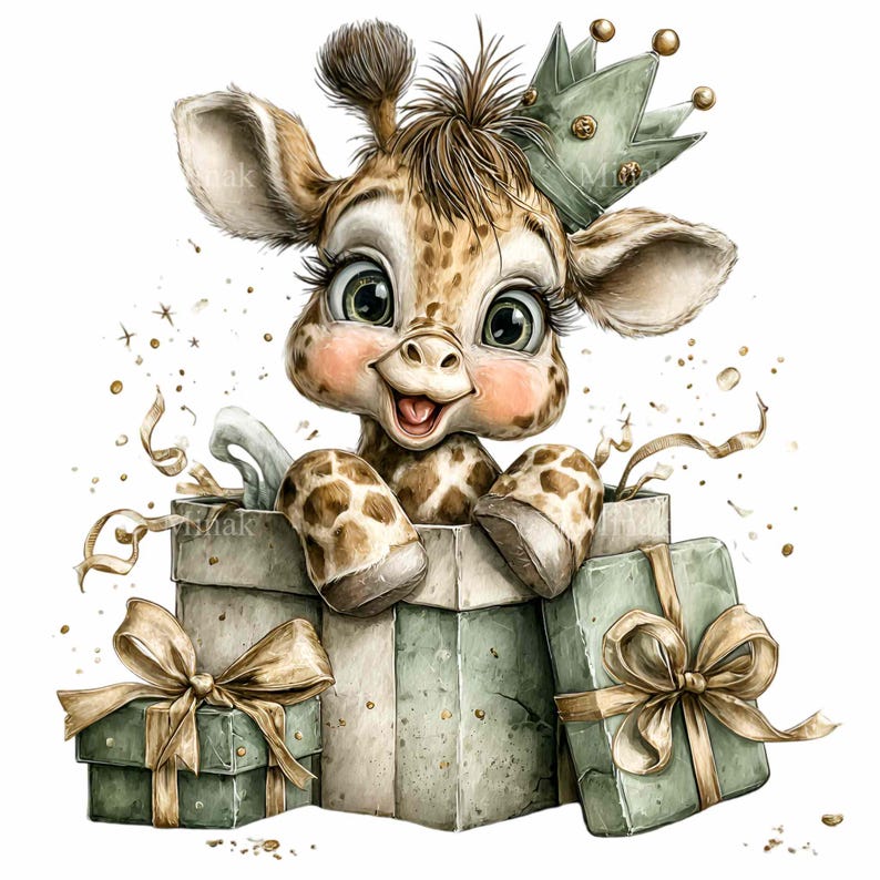 15 PNG Baby Giraffe Clipart – Cute Safari Animal PNG Illustration ...