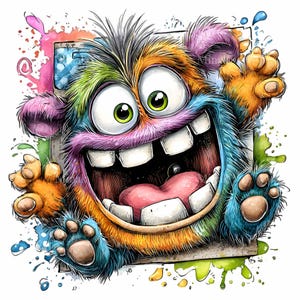 11 PNG Colorful Baby Monster Clipart – Cute Cartoon PNG – Fun Fantasy ...