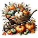 12 PNG Autumn Wheelbarrow With Pumpkins - Fall Harvest PNG Clipart for ...