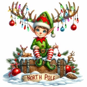 15 North Pole Elf PNG Clipart | Festive Christmas Elf Illustration ...