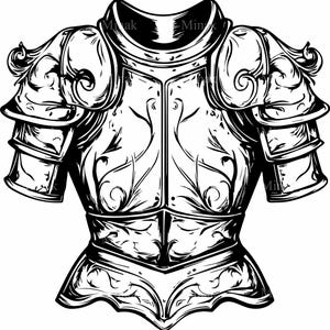 8 SVG Medieval Armor SVG Cut File - Ornate Knight Chest Plate With ...