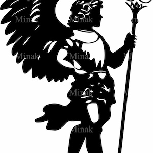 8 SVG Winged Warrior Angel SVG Cut File - Majestic Male Angel Holding ...