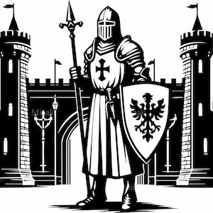 8 SVG Castle Gate Guard – Medieval Knight Clipart – Historical Armor ...