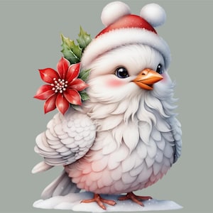 Red Bird Clipart Bundle PNG, 25 Watercolor Winter Cardinal Clip Art ...