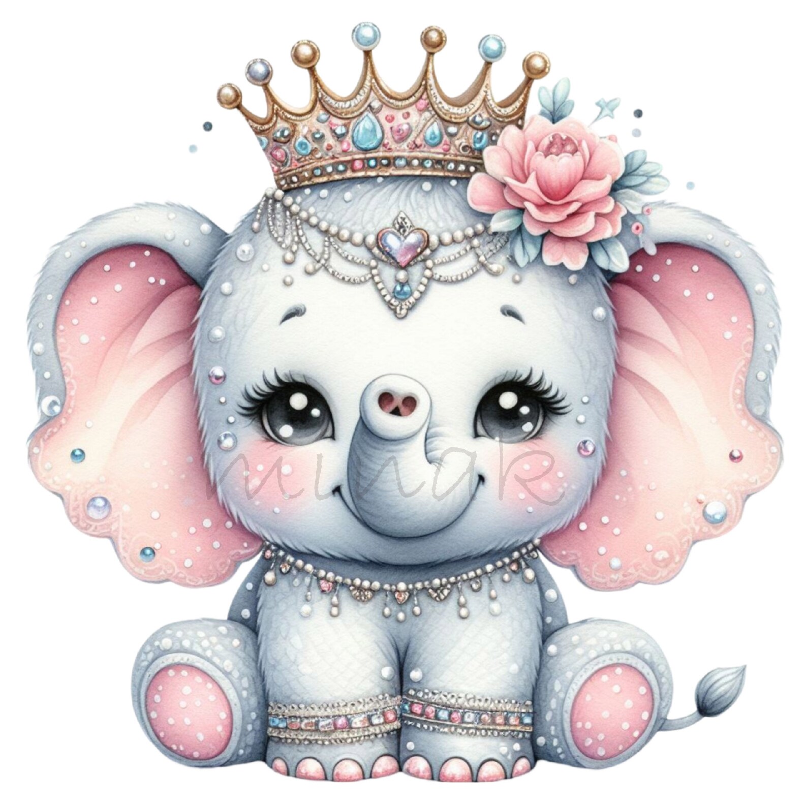 15 PNG Baby Elephant Princess, Royal Girl Crown Clipart - Etsy