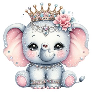 Elephant Girl Clipart, 15 Watercolor Elephant Clipart, Elephant Png ...
