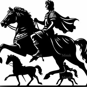 6 SVG Alexander the Great SVG Cut File | Ancient Warrior on Horse ...