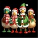 Christmas Ducks Clipart, 12 Festive Holiday Duck PNG, Santa and Elf ...