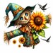 15 Cute Scarecrow PNG Clipart – Sunflower, Straw Hat, Plaid Shirt ...
