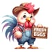 15 PNG Farm Rooster Clipart – Cowboy Chicken Art With Fresh Eggs Sign ...