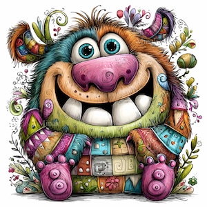 11 PNG Colorful Baby Monster Clipart – Cute Cartoon PNG – Fun Fantasy ...