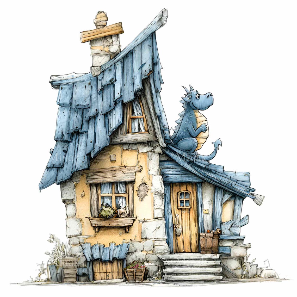 16 PNG Dragon House Fantasy Cottage Clipart, Storybook Medieval Home - Etsy