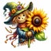 15 Cute Scarecrow PNG Clipart – Sunflower, Straw Hat, Plaid Shirt ...