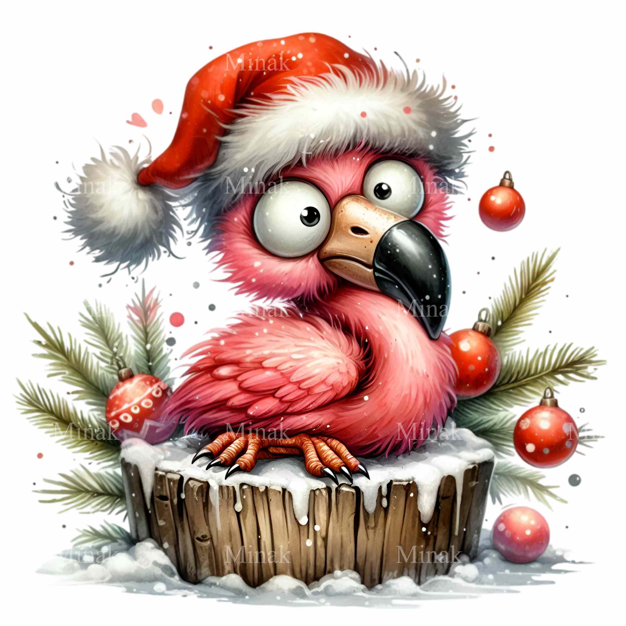 12 PNG Angry Flamingo Clipart – Grumpy Holiday Bird PNG, Funny ...