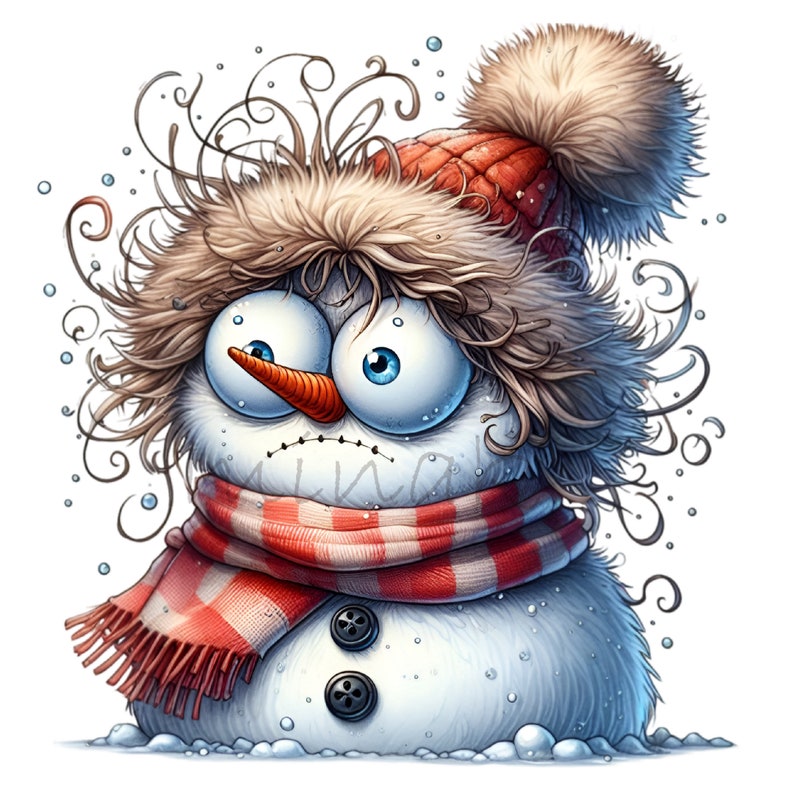 12 PNG Plaid Hat Snowman Clipart – Funny Winter Snowman PNG – Holiday ...