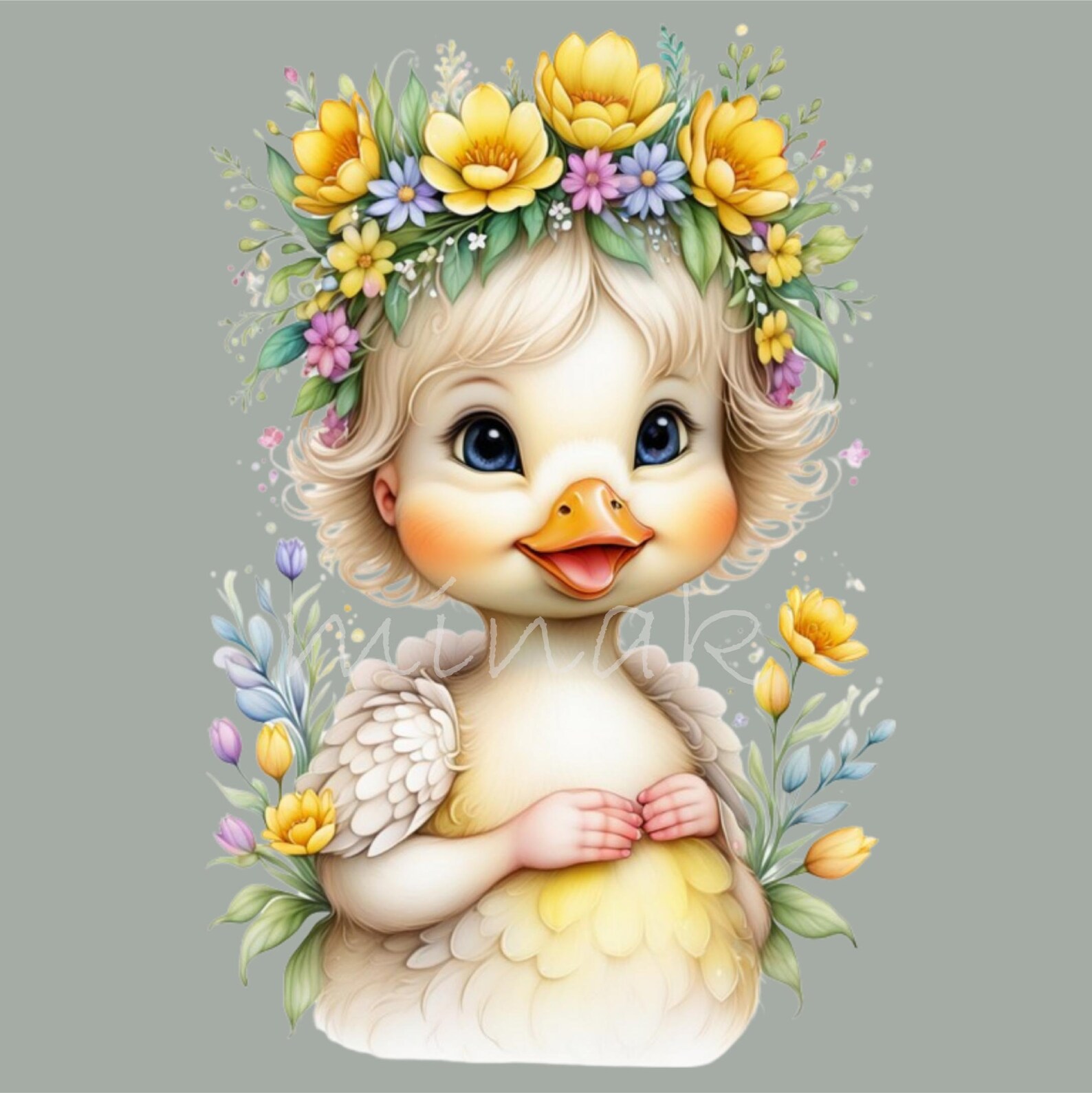 Duckling Clipart Bundle PNG, 12 Watercolor Baby Duck Clip Art ...
