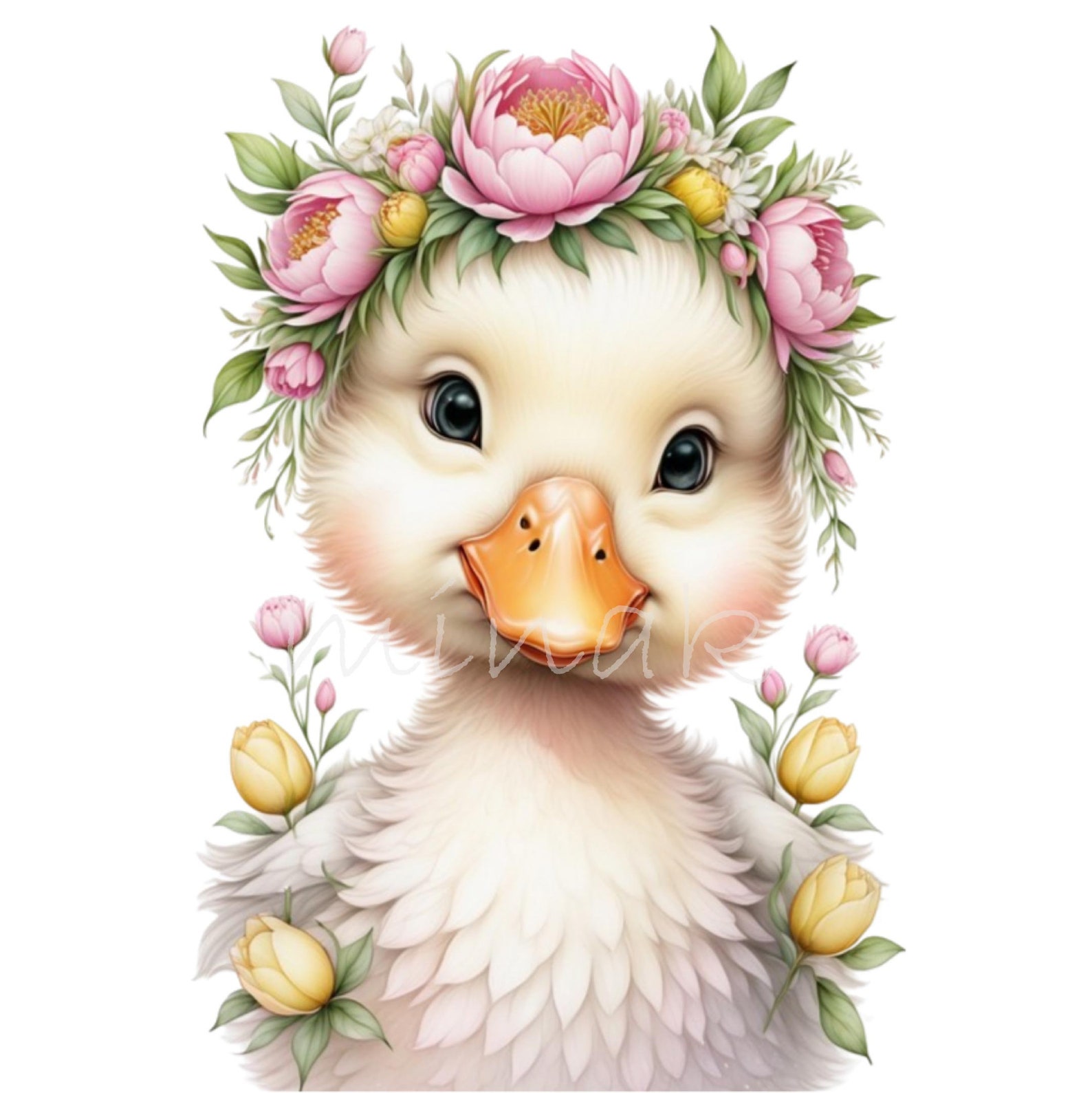 Duckling Clipart Bundle PNG, 12 Watercolor Baby Duck Clip Art ...