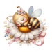 Honey Bee Clipart, Cute Bumblebee Clip Art, 10 PNG Flowers Baby Bee ...