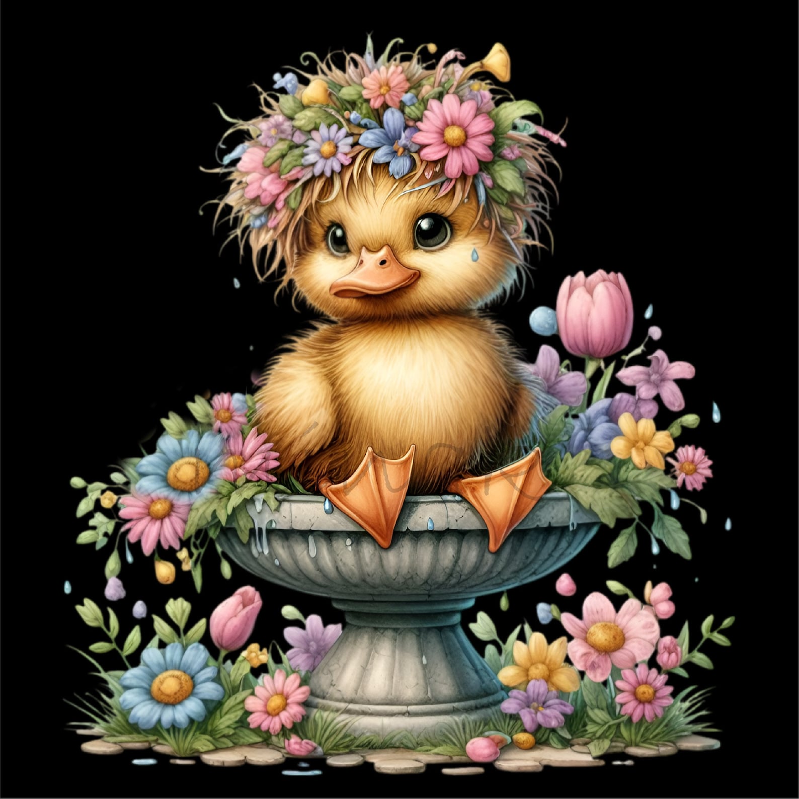 15 PNG Cute Duckling PNG Clipart – Adorable Baby Duck in Fountain ...