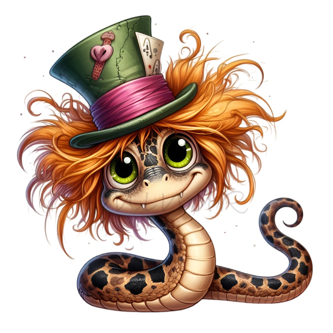 Snake Clipart, Funny Reptile Clipart, 12 PNG Cute Animal Comics Crazy ...