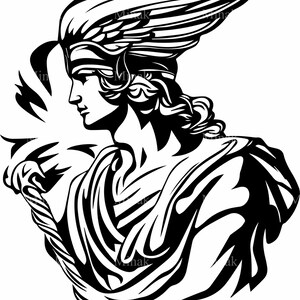 4 Warrior Goddess SVG Cut File - Elegant Female Warrior With Winged ...