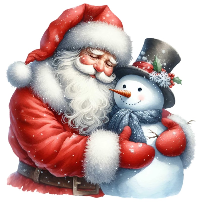 Santa Snowman - Etsy