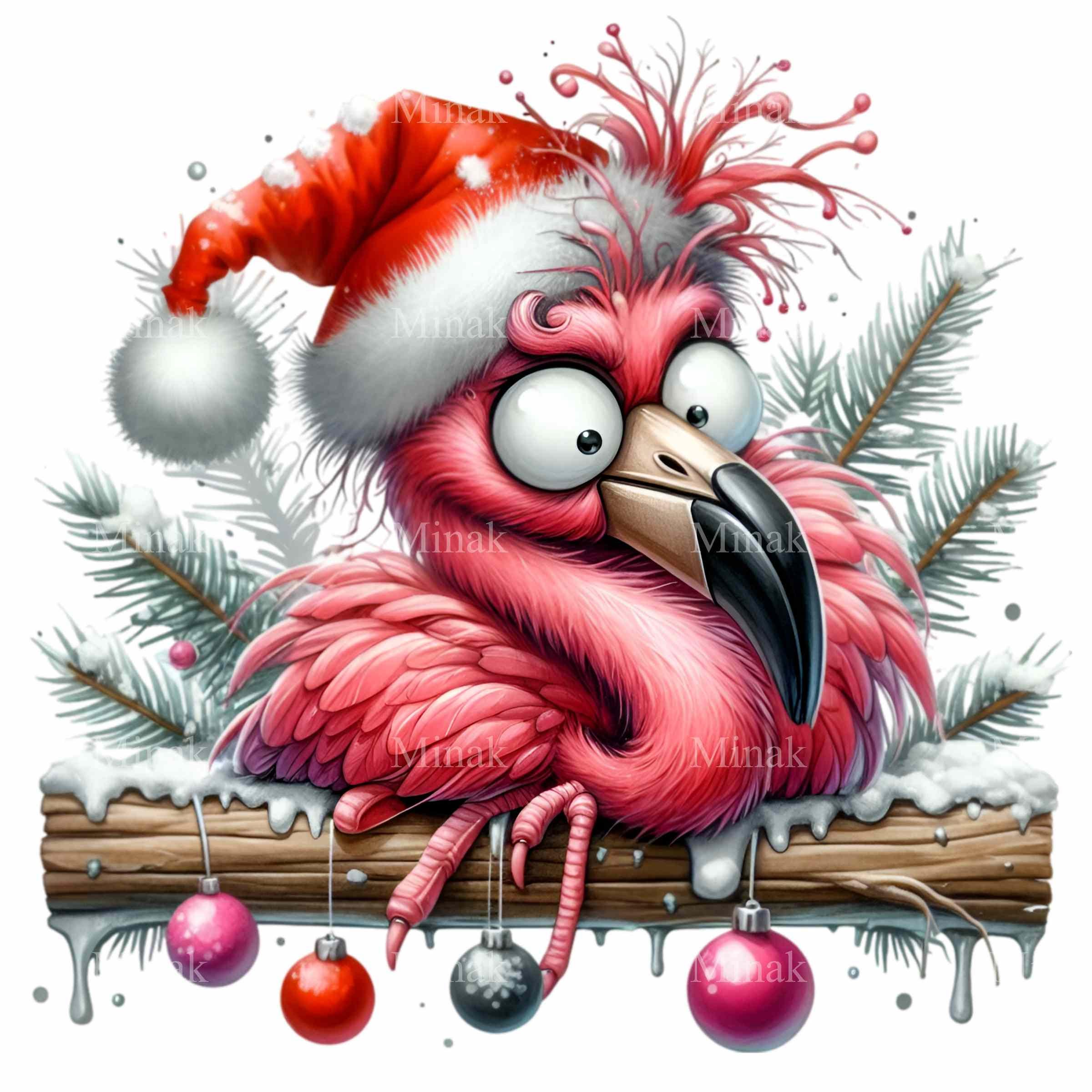 12 PNG Angry Flamingo Clipart – Grumpy Holiday Bird PNG, Funny ...