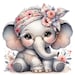 15 PNG Elephant Clipart PNG – Baby Girl Elephant With Glasses and ...