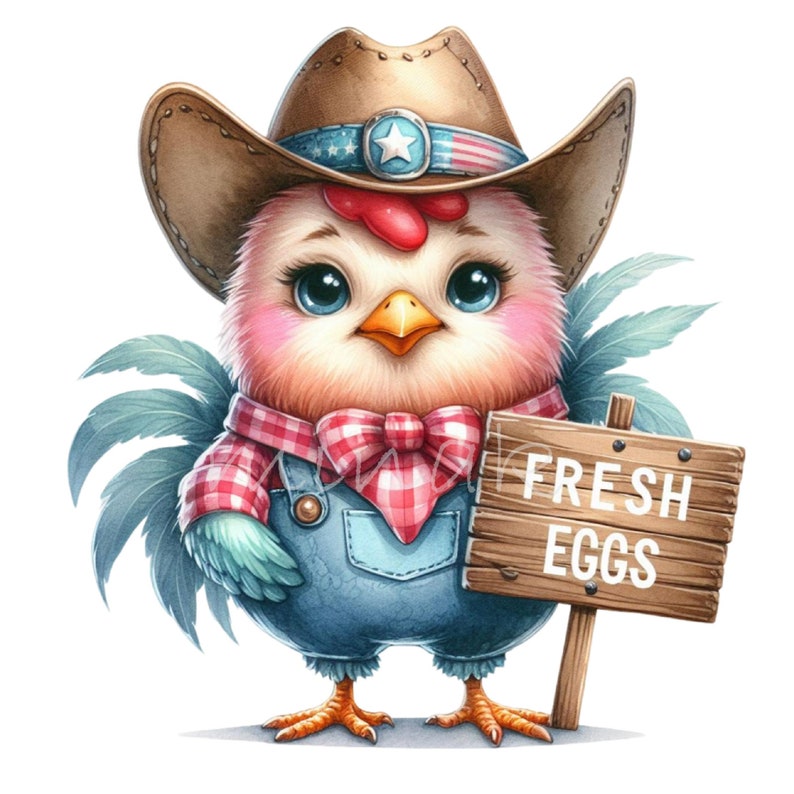 15 PNG Farm Rooster Clipart – Cowboy Chicken Art With Fresh Eggs Sign ...