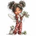 16 PNG Christmas Fairy Clipart – Cute Pajama Girl Illustration ...